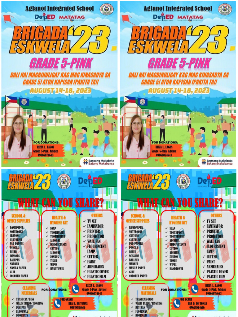 Flyers Grade For Brigada Eskwela | PDF