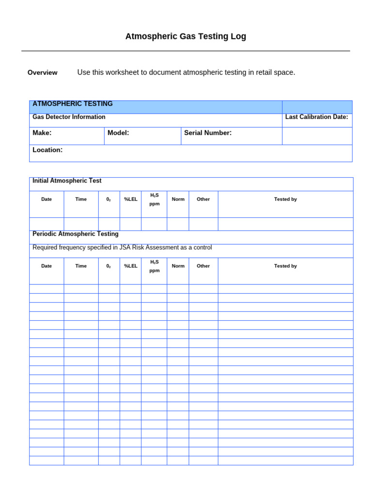 Atmospheric Gas Testing Guide | PDF | Science & Mathematics | Computers
