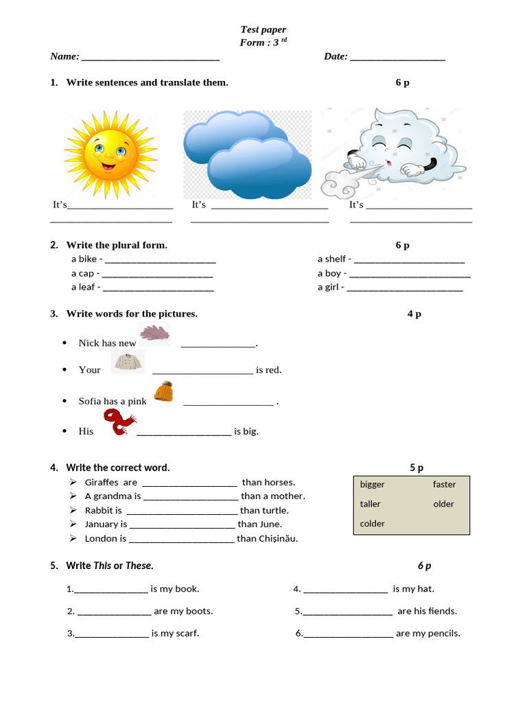 Test Paper 3rd 2023 Unit III | PDF | Language Arts & Discipline