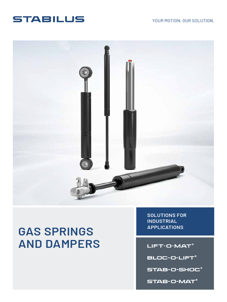 Stabilus Gas Springs Dampers Brochure EN 2023 | PDF | Piston | Gases
