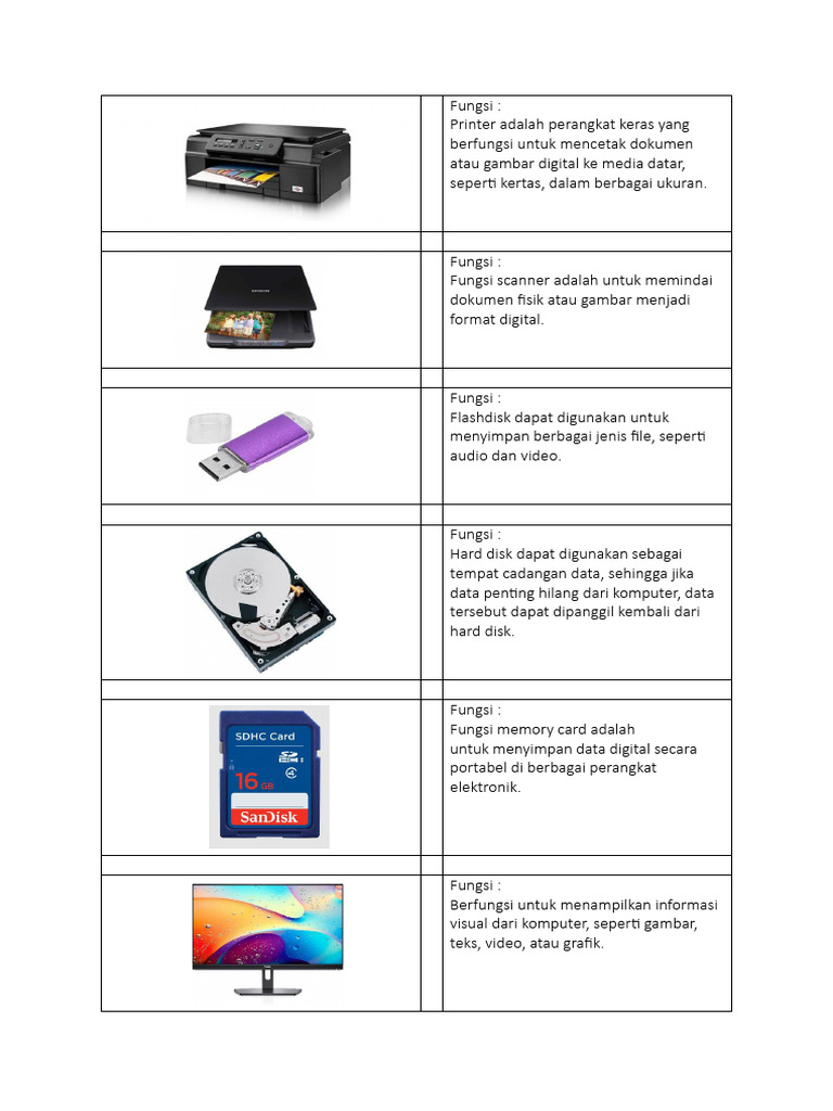 Fungsi Input Dan Output Hardware | PDF | Komputer | Teknologi & Rekayasa