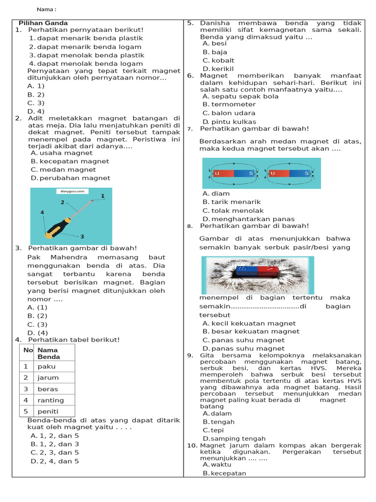 Soal Magnet | PDF