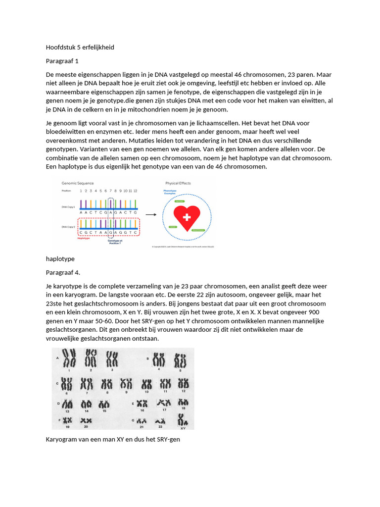 Bio Samenvatting Hoofdstuk 5 | PDF