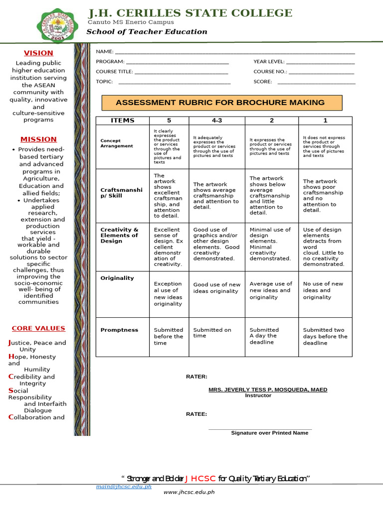 RUbricS Brochure | PDF | Creativity