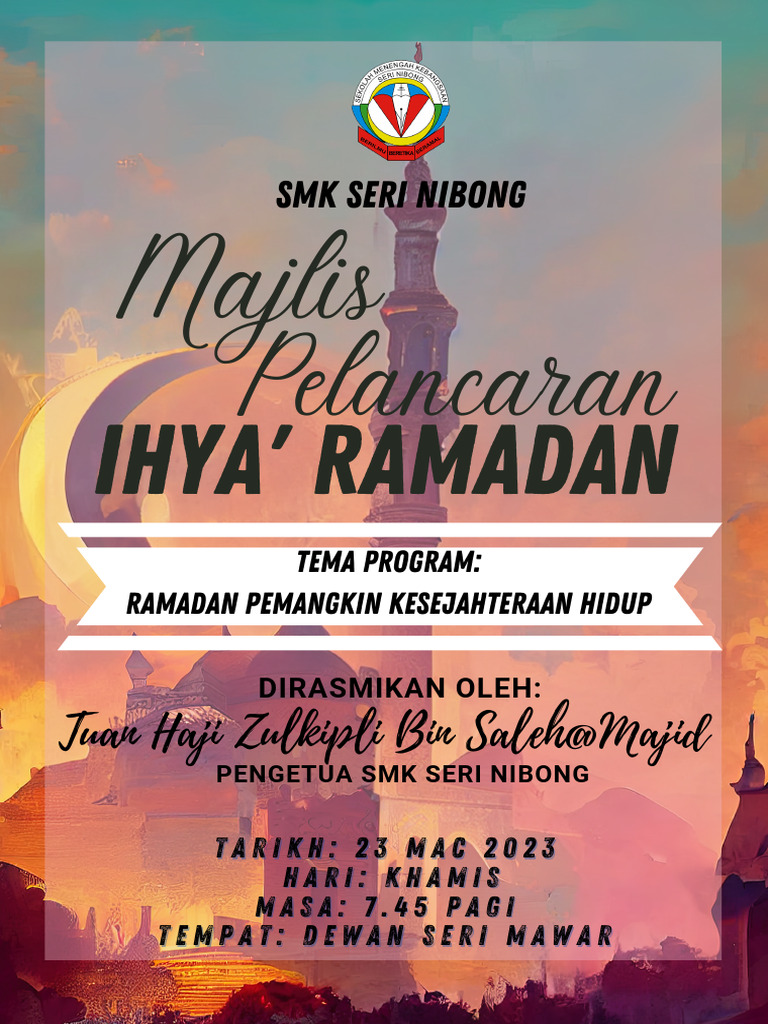 Buku Program Majlis Pelancaran Ihya Ramadan | PDF