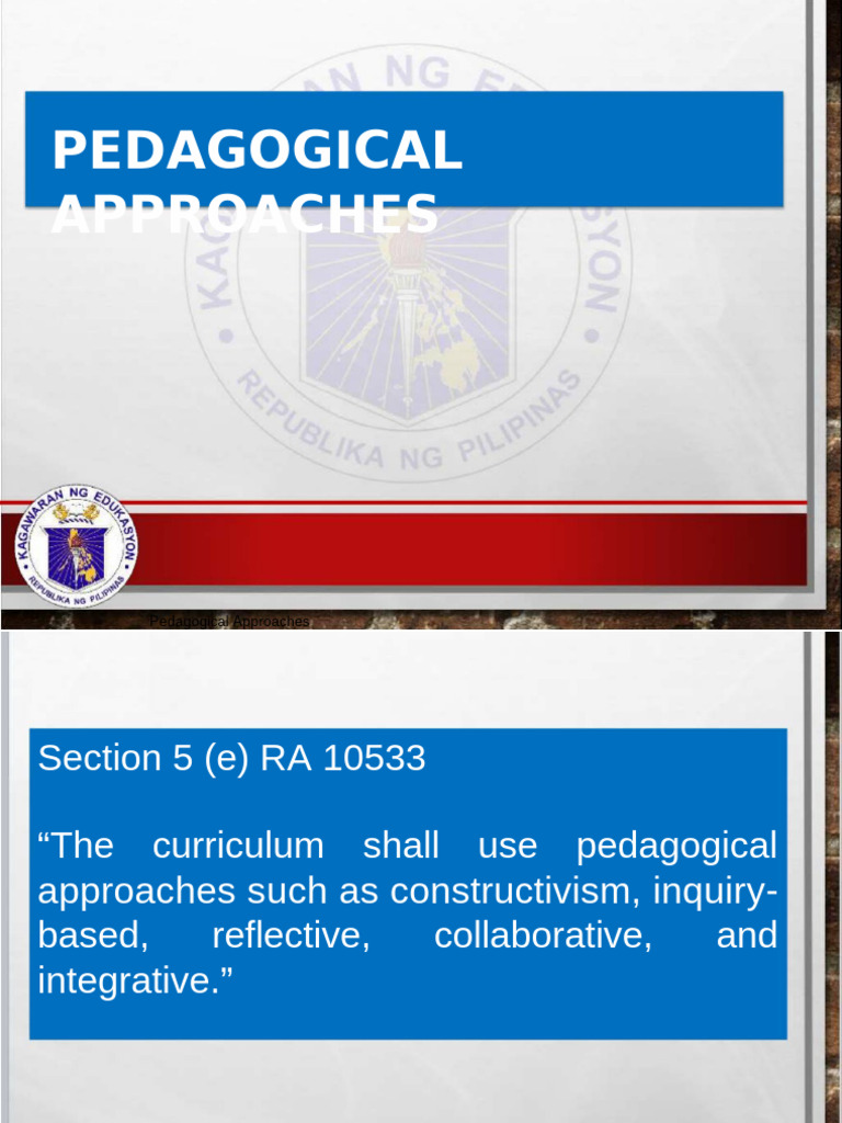 Pedagogical Approaches | PDF | Constructivism (Philosophy Of Education ...