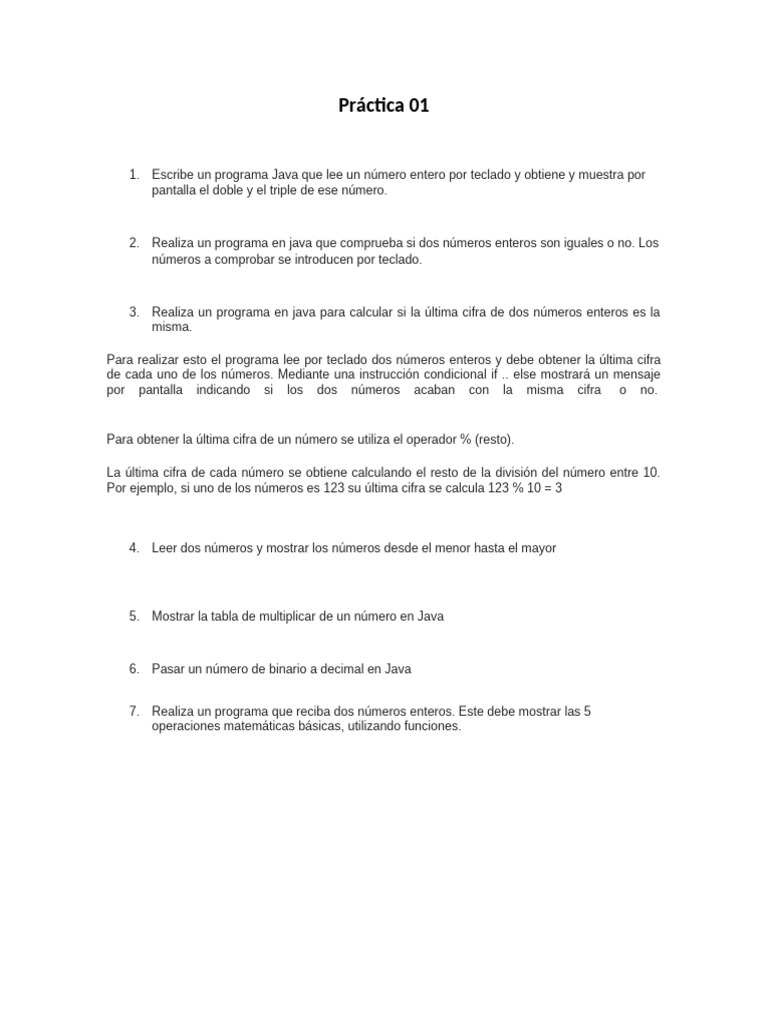 Práctica 01 | PDF