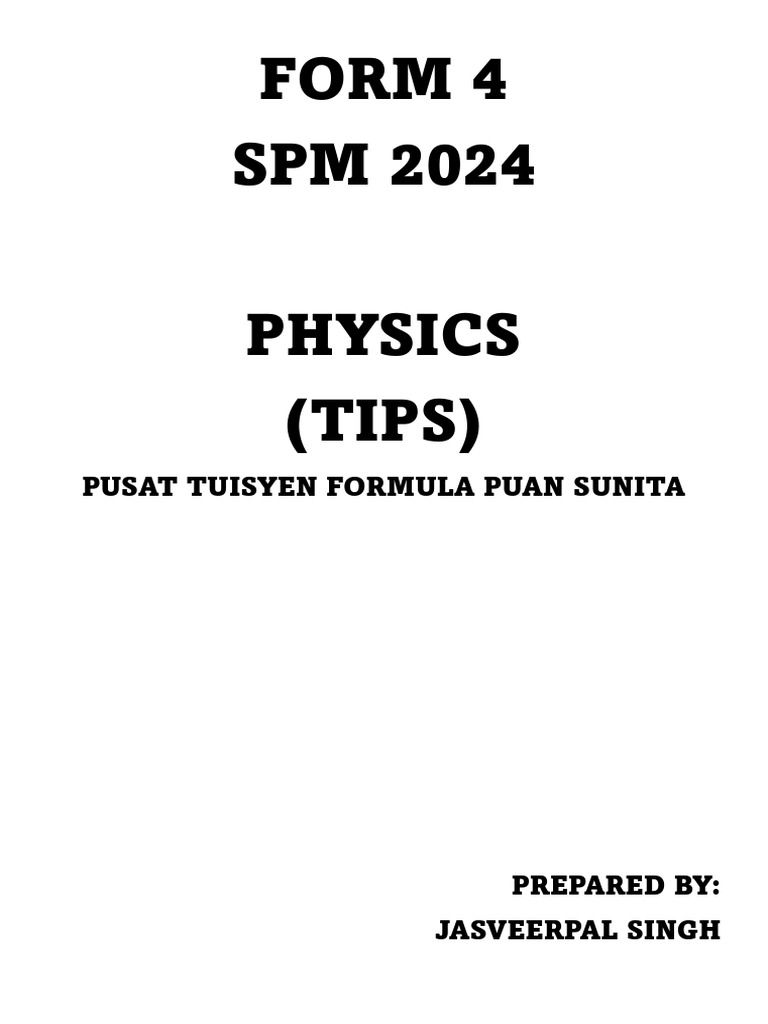 Form 4 SPM 2024 Trials Tutorials | PDF