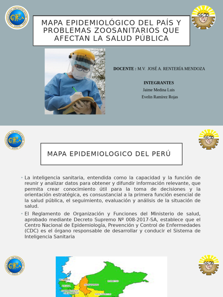 Mapa Epidemiológico Del País y Problemas Zoosanitarios | PDF | Medicina ...