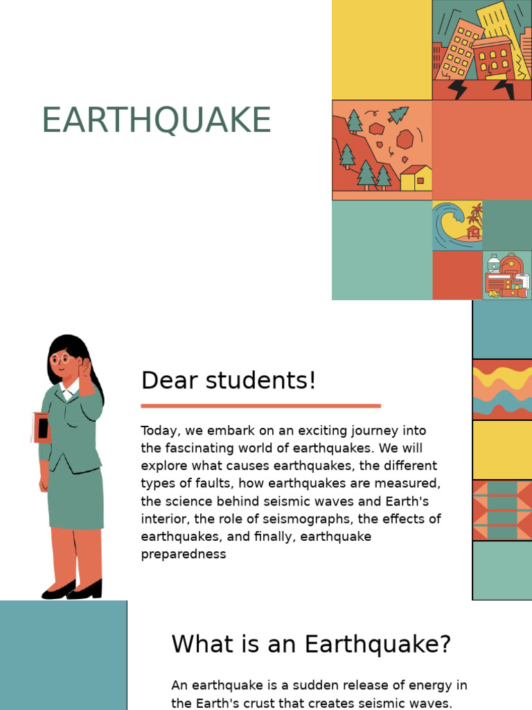 Earthquake Science Earth Science Education Presentation Warm Icon Style ...