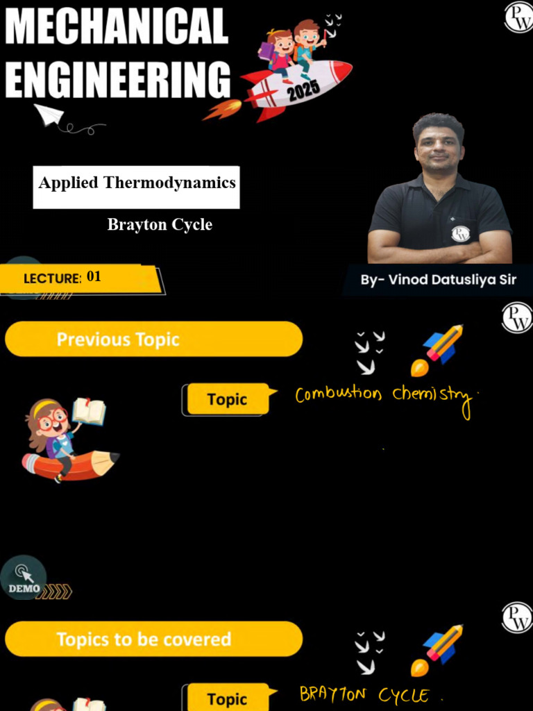 Brayton Cycle 01 - Class Notes | PDF