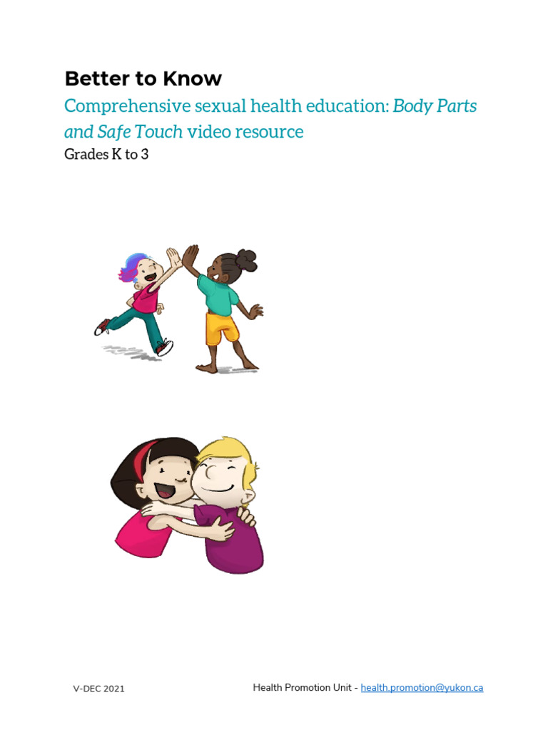k-3 Video - Teacher Guide-Jan 2022-Final Hss | PDF | Sex Education ...