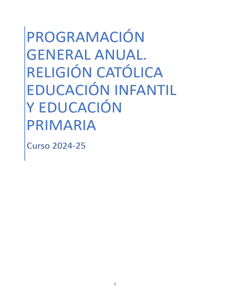 Programacion. Infantil y Primaria Lomloe 2024 - 2025 | PDF | Educación de la primera infancia ...