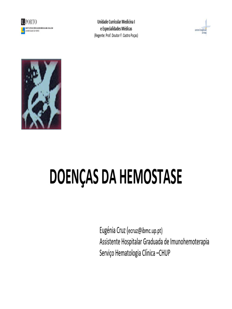 Doenças da Hemostase e Andexanate | PDF | Hemostasia | Plaquetas sanguíneas