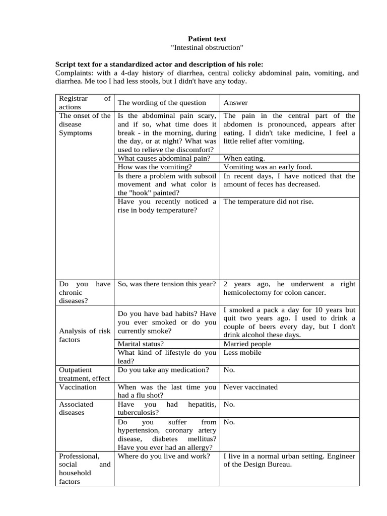 Acute Bowel Obstruction | PDF | Diarrhea | Medicine