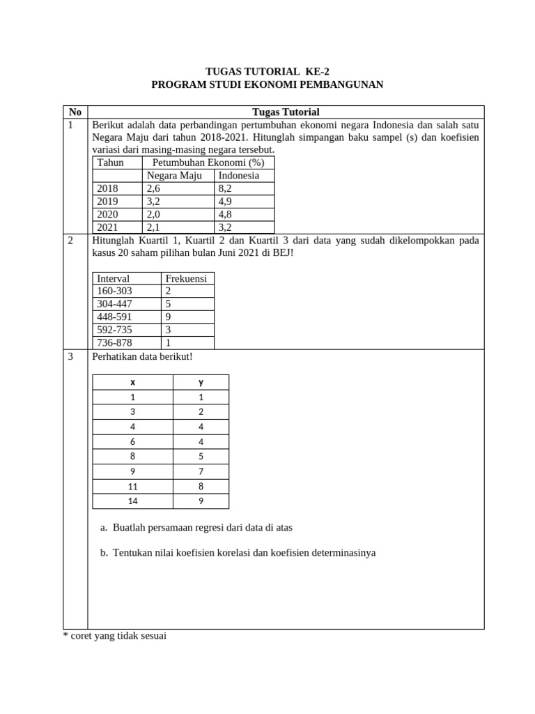 Soal Tugas Espa4123 Ke 2 | PDF