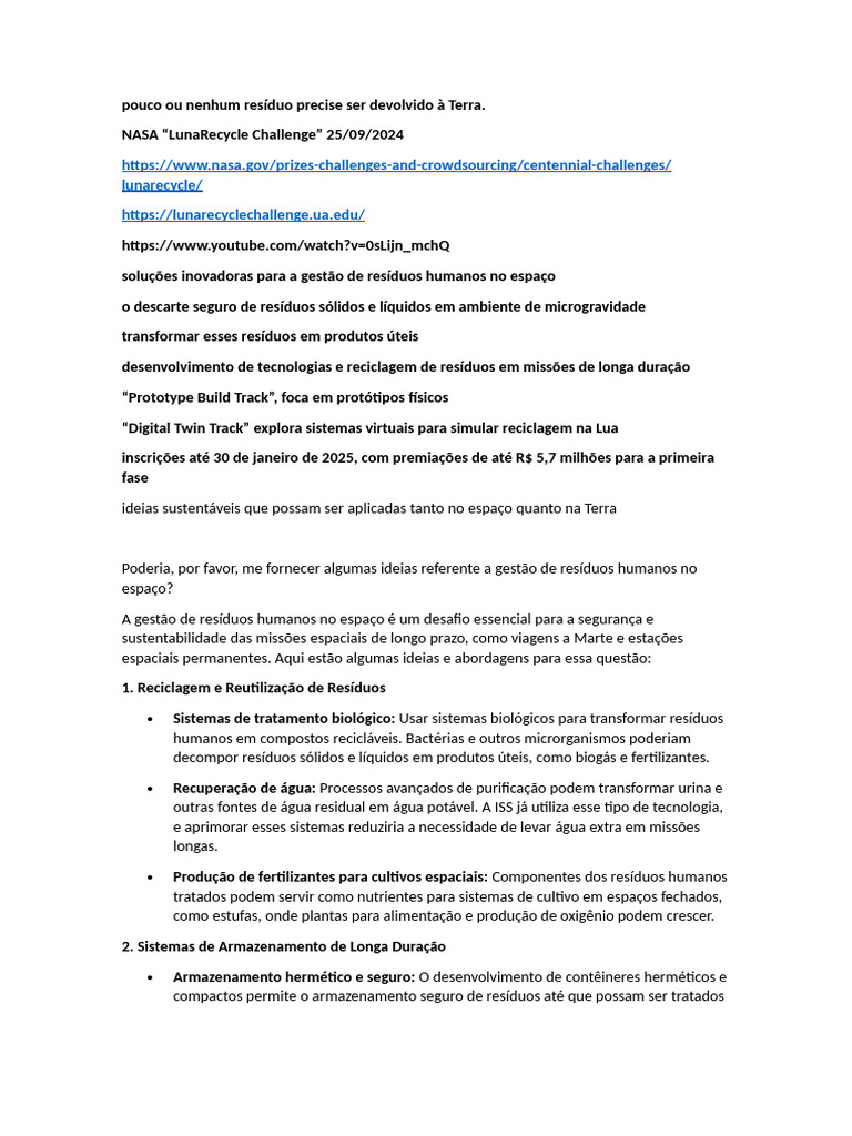 Luna Recycle Challenge | PDF | Desperdício | Reciclagem