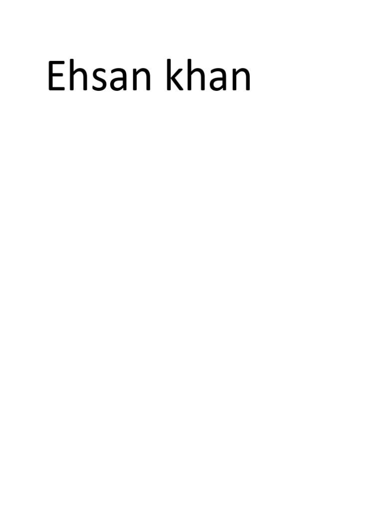 Ehsan Khan | PDF