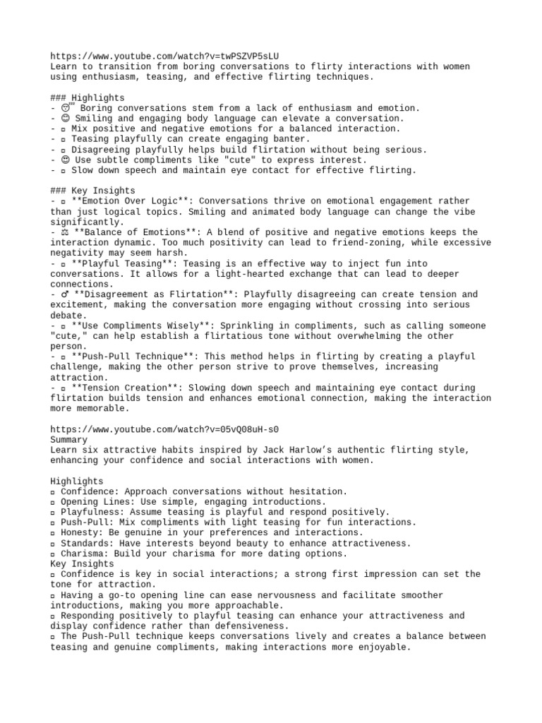 charisma | PDF | Flirting | Body Language