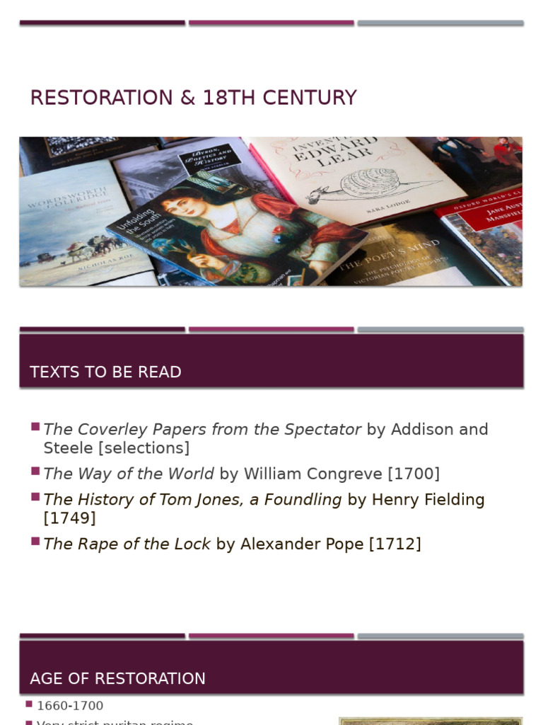 18th Century Slide | PDF | Novels | Satire