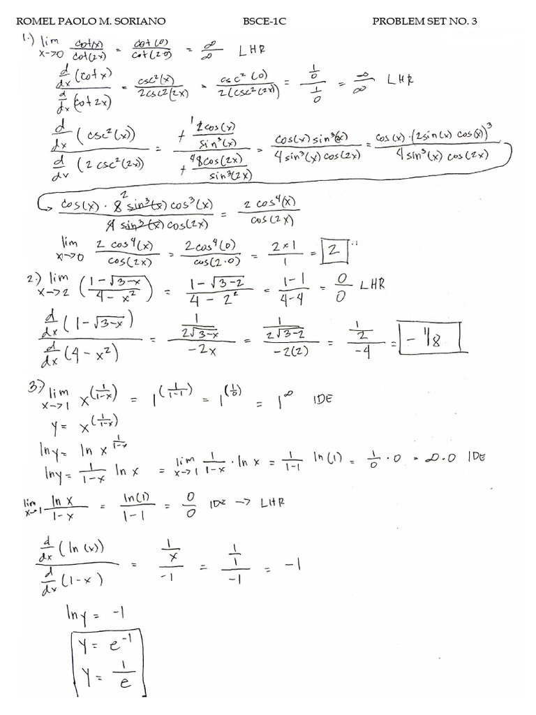 Problem Set 3 - Math 34 | PDF