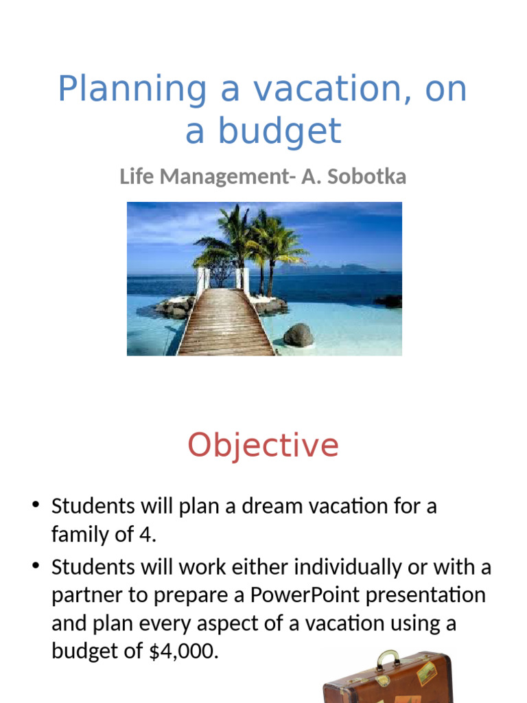 Budget-Friendly Family Vacation Plan | PDF | Gratuity | Meal