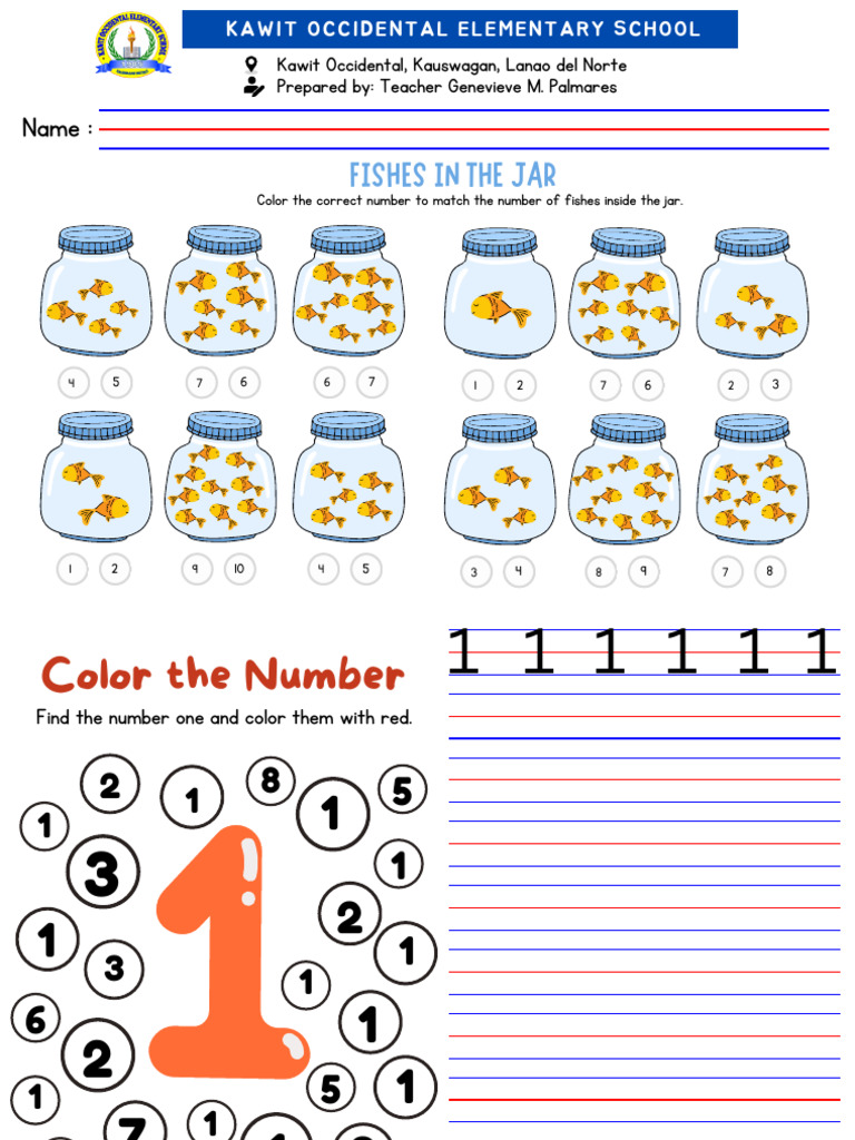 Numbers 1 Worksheet | PDF