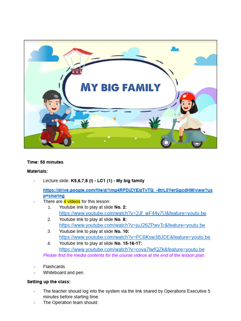 Family Vocabulary Lesson Plan | PDF | Grammatical Tense | Grandparent