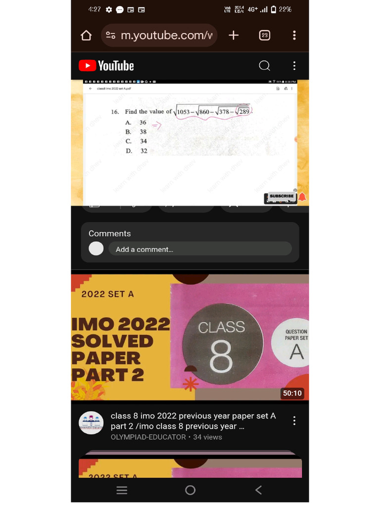 IMO SET-A 2022-23 Class-8 | PDF