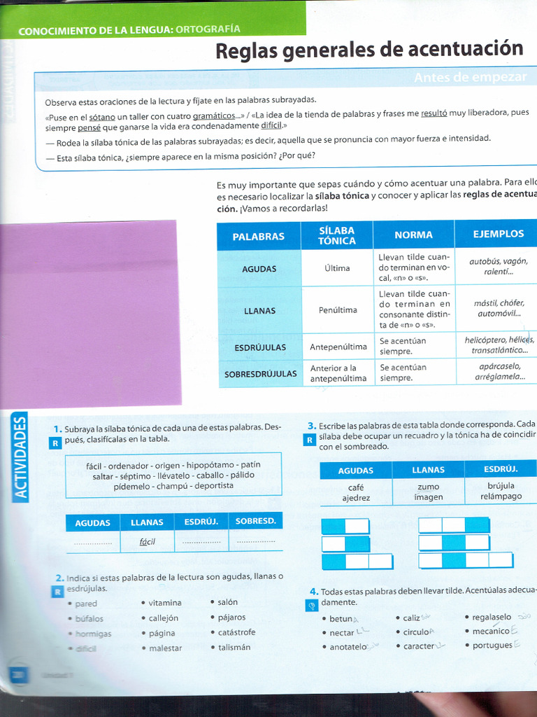 Reglas Generales de Acentuación | PDF