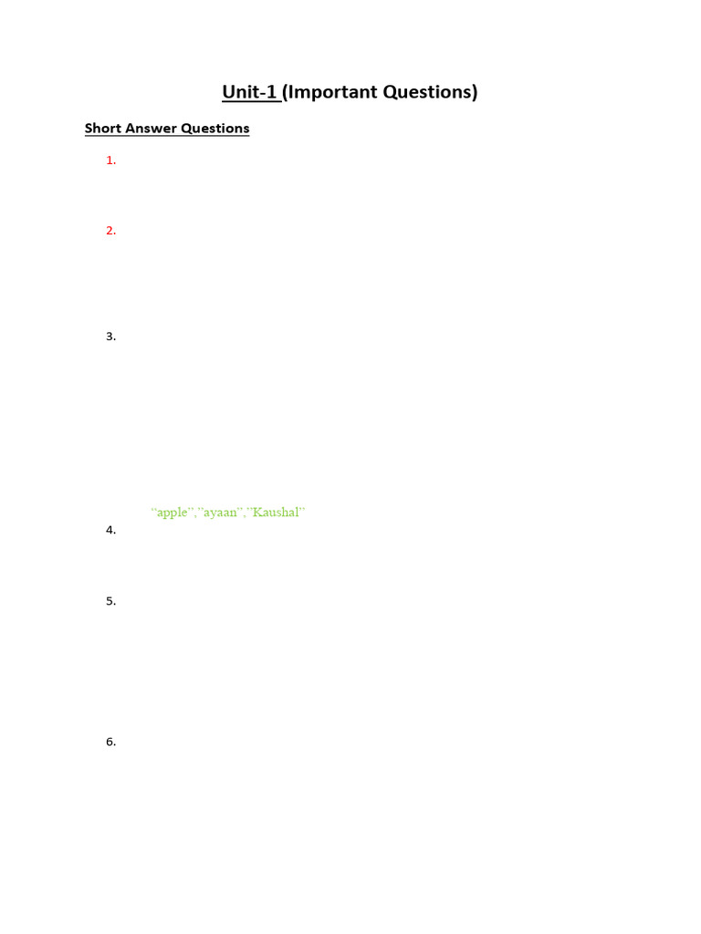 PPS Mid-1 Important Questions | PDF | Assembly Language | Computer Program