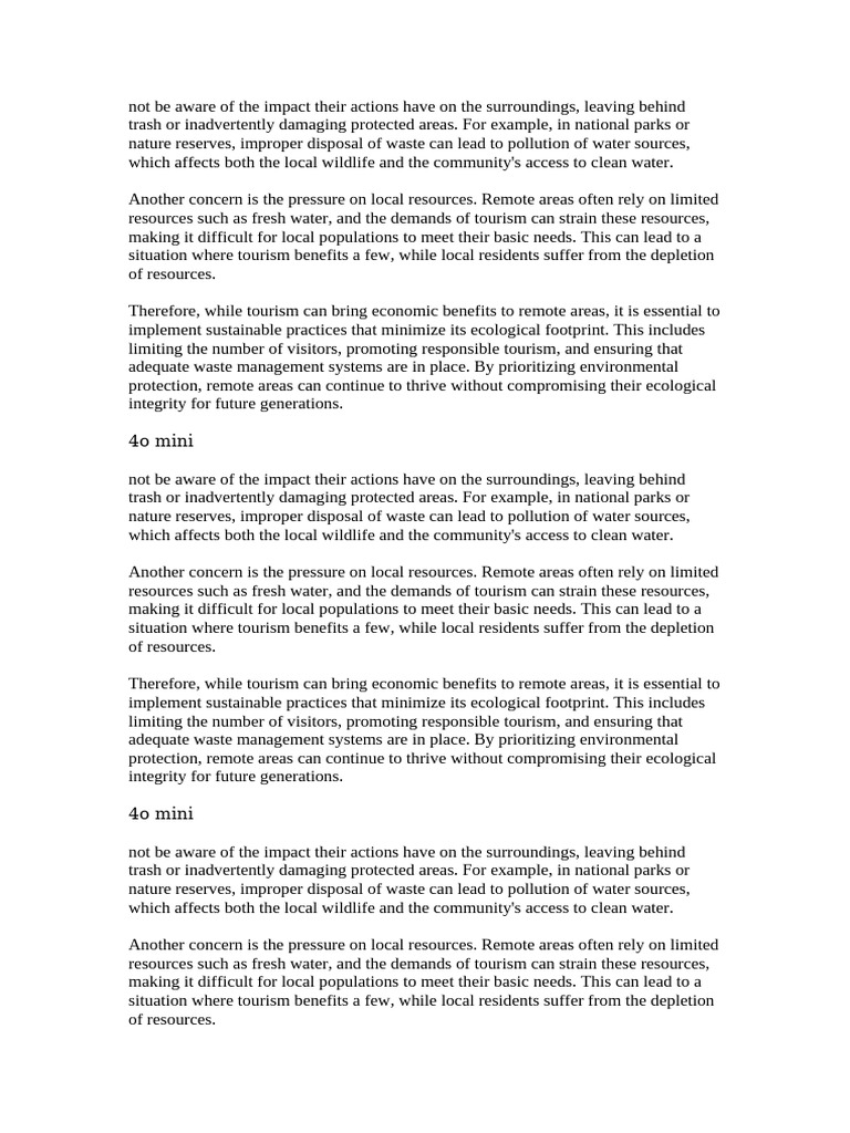Not Be Aware of The Impact Their Actions Have On T | PDF ...