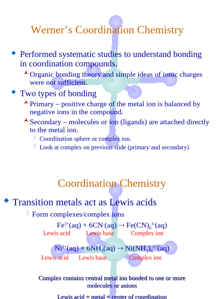 Coordination Chemistry of Transition Metals | PDF | Coordination ...