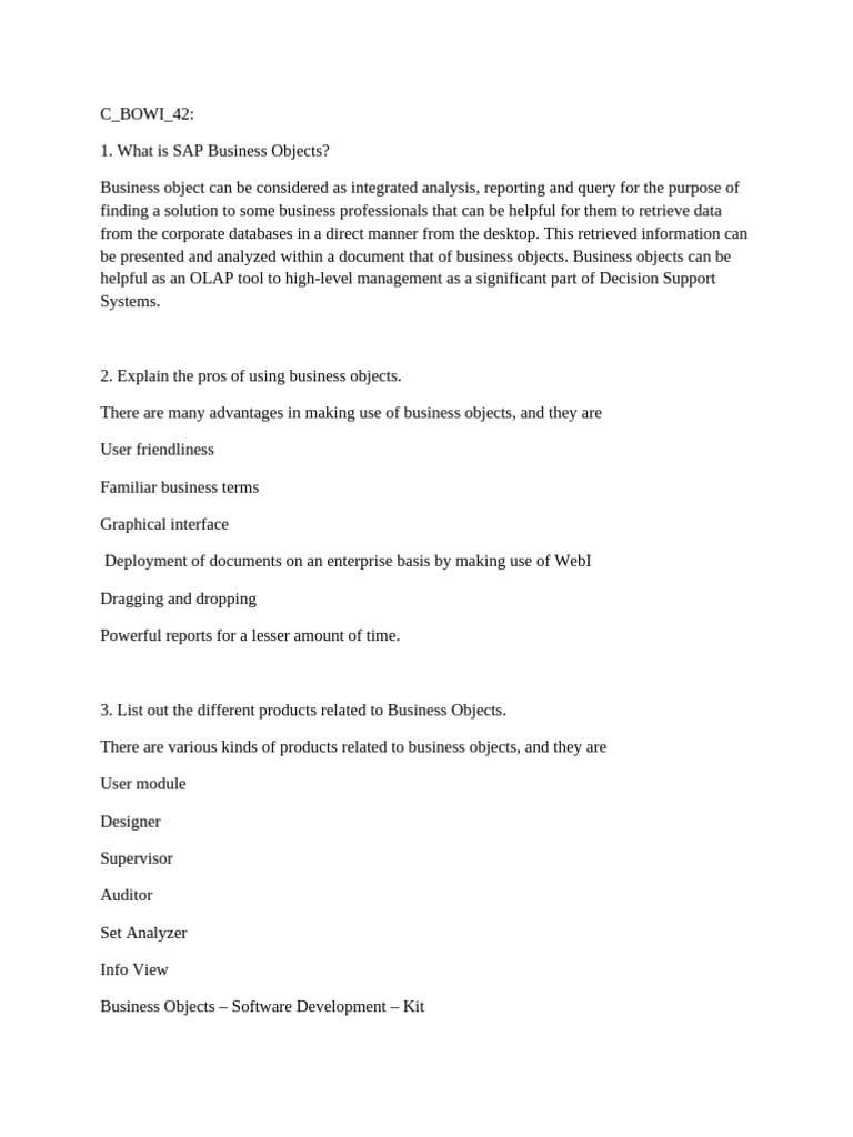 SAP Business Objects Web Intelligence1 | PDF | Sql | Table (Database)