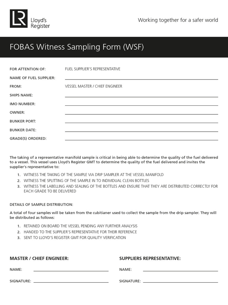 FOBAS Witness Sampling Procedure | PDF | Business | Law
