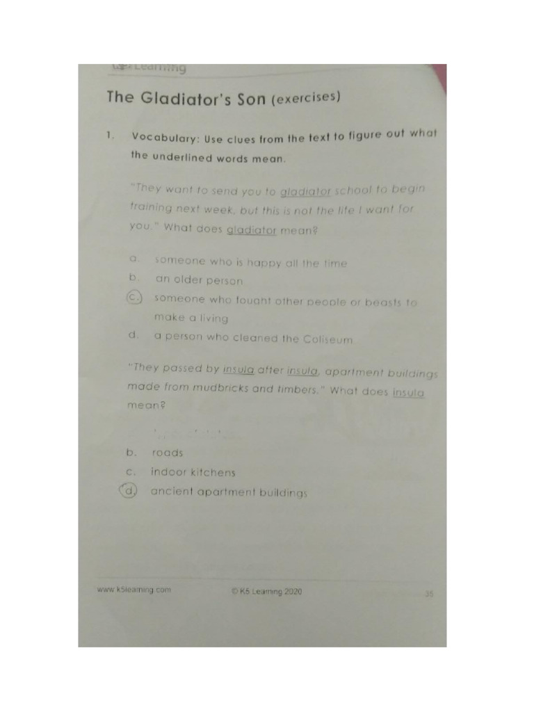 Gladiator Son Exercise | PDF