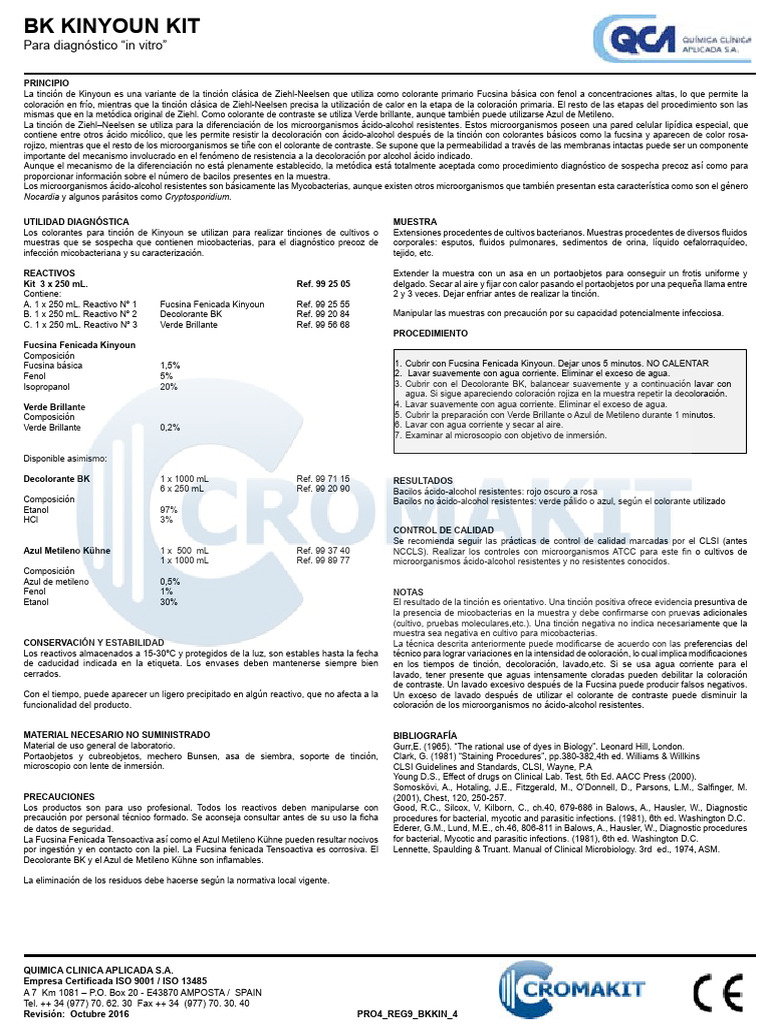 Inserto de Kinyoun | PDF | Tinción | Microscopía