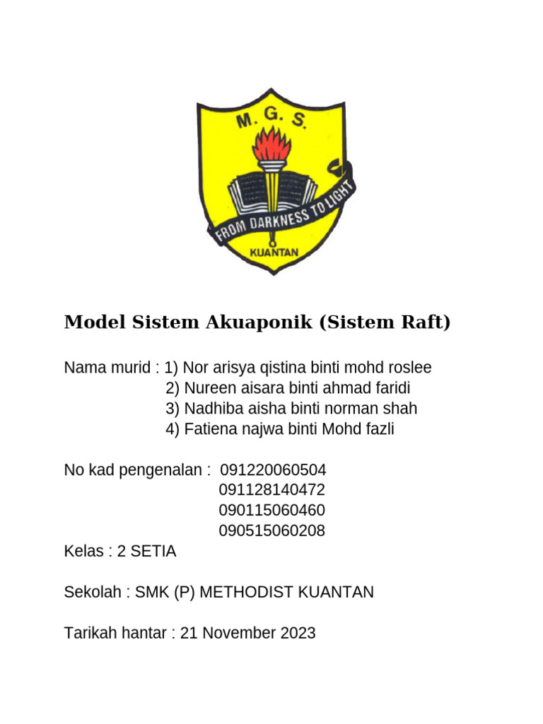 Laporan Kerja RBT Sistem Raft | PDF | Griya & Taman | Sains & Matematika