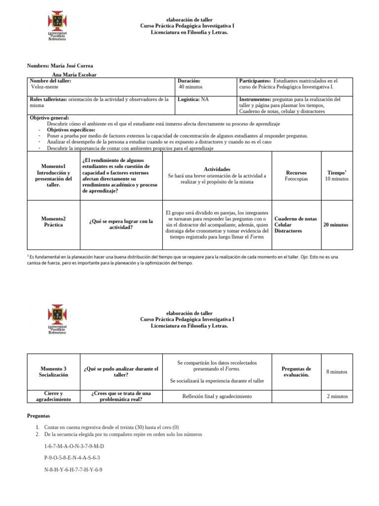 Guia-Taller Práctica Pedagógica I | PDF | Aprendizaje | Modificación de comportamiento
