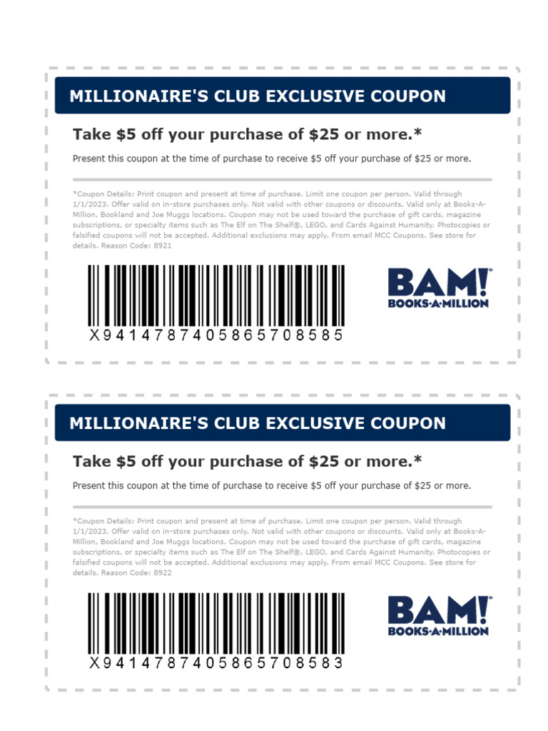 Millionaire's Club Exclusive Coupon | PDF | Coupon