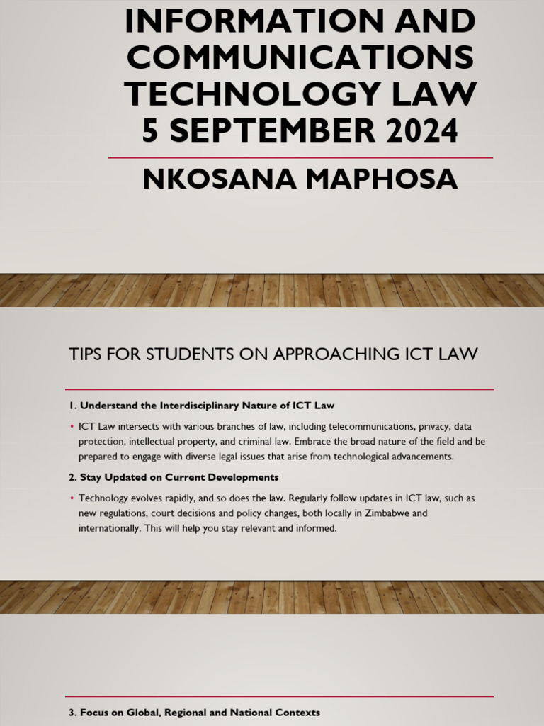 Information and Communications Technology Law | PDF | Educational Technology | Artificial ...