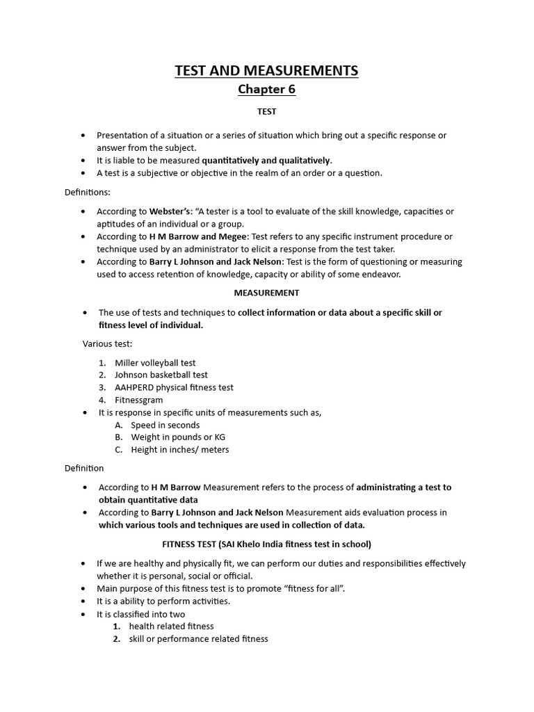 Test and Measurements g12 | PDF | Anatomical Terms Of Motion | Finger