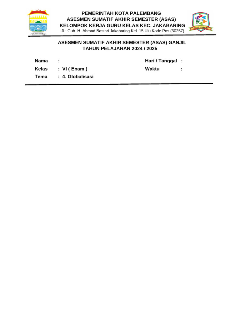 Contoh Kop Soal | PDF