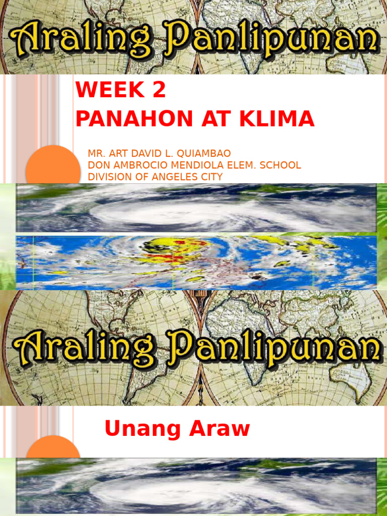 AP q1 W2 D1-5 PANAHON AT KLIMA | PDF