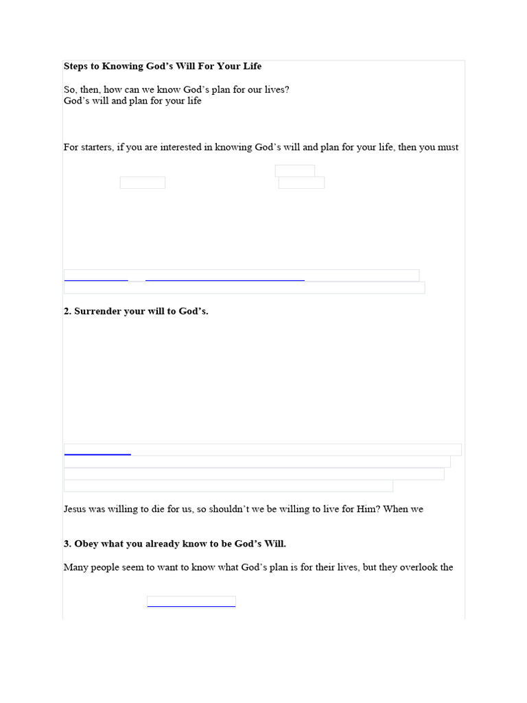 8 Steps To Knowing God's Will | PDF | Christian Belief And Doctrine ...
