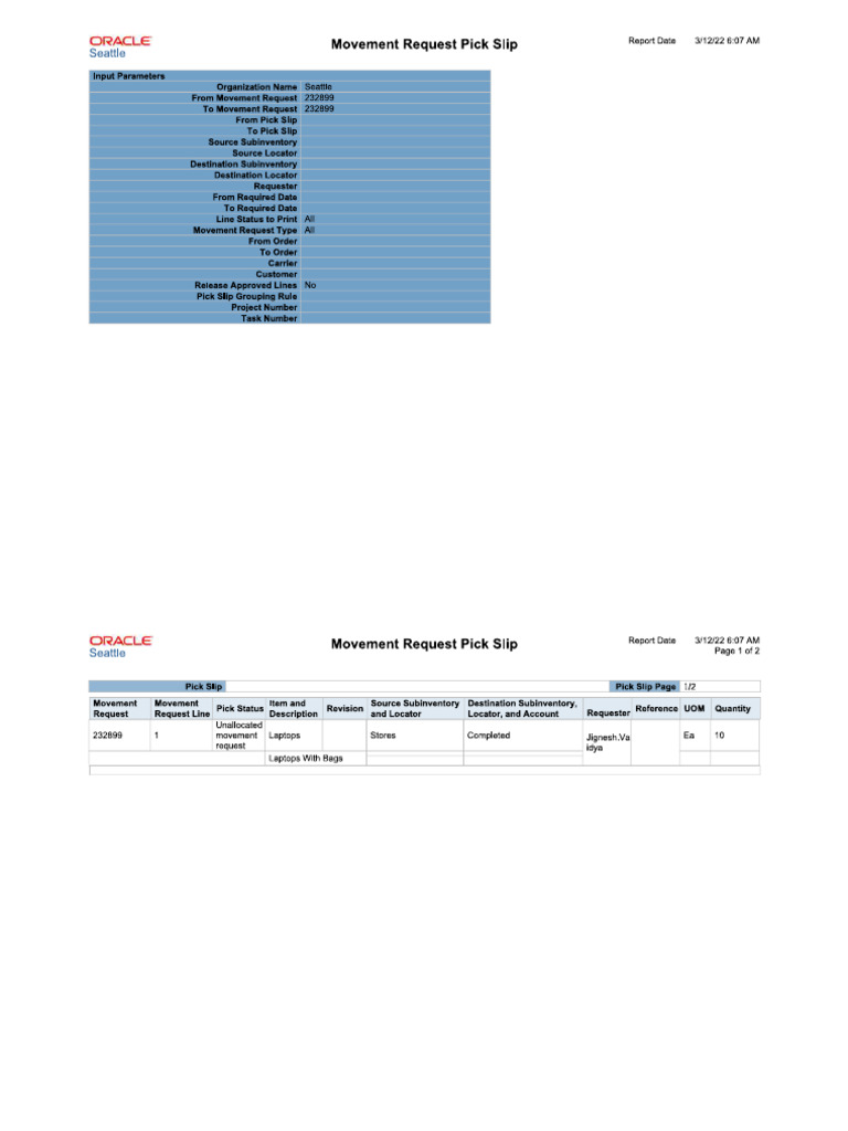 Movement Request | PDF
