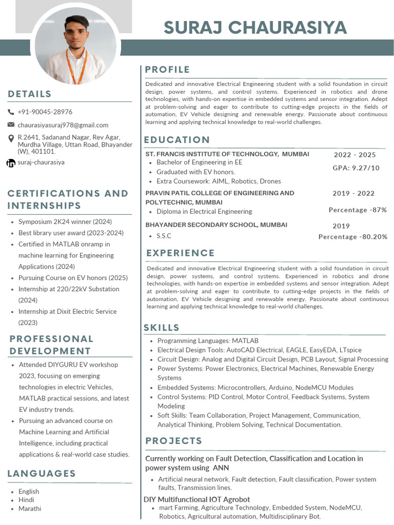 Resume - 20241031 - 112112 - 0000 | PDF | Automation | Computer Engineering