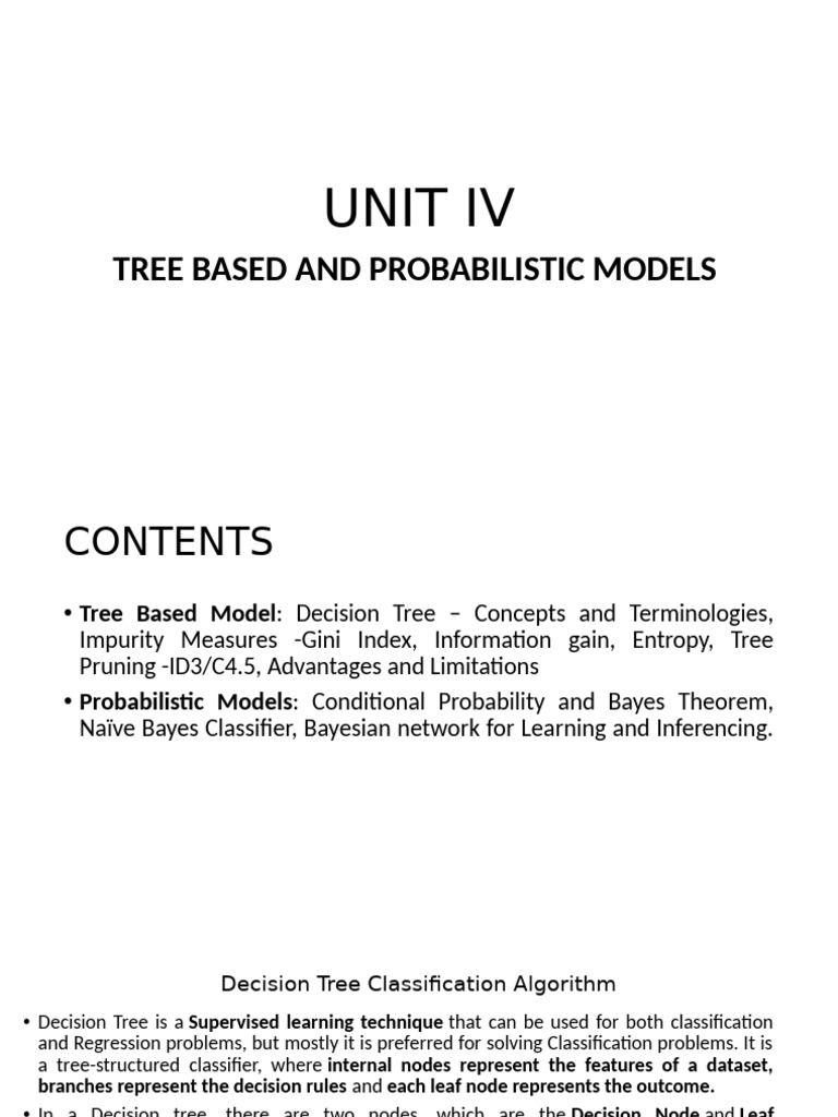 U4 ML Updated | PDF | Bayesian Network | Statistical Classification