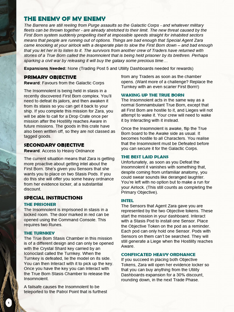 Core Space Mission - The Enemy of My Enemy | PDF