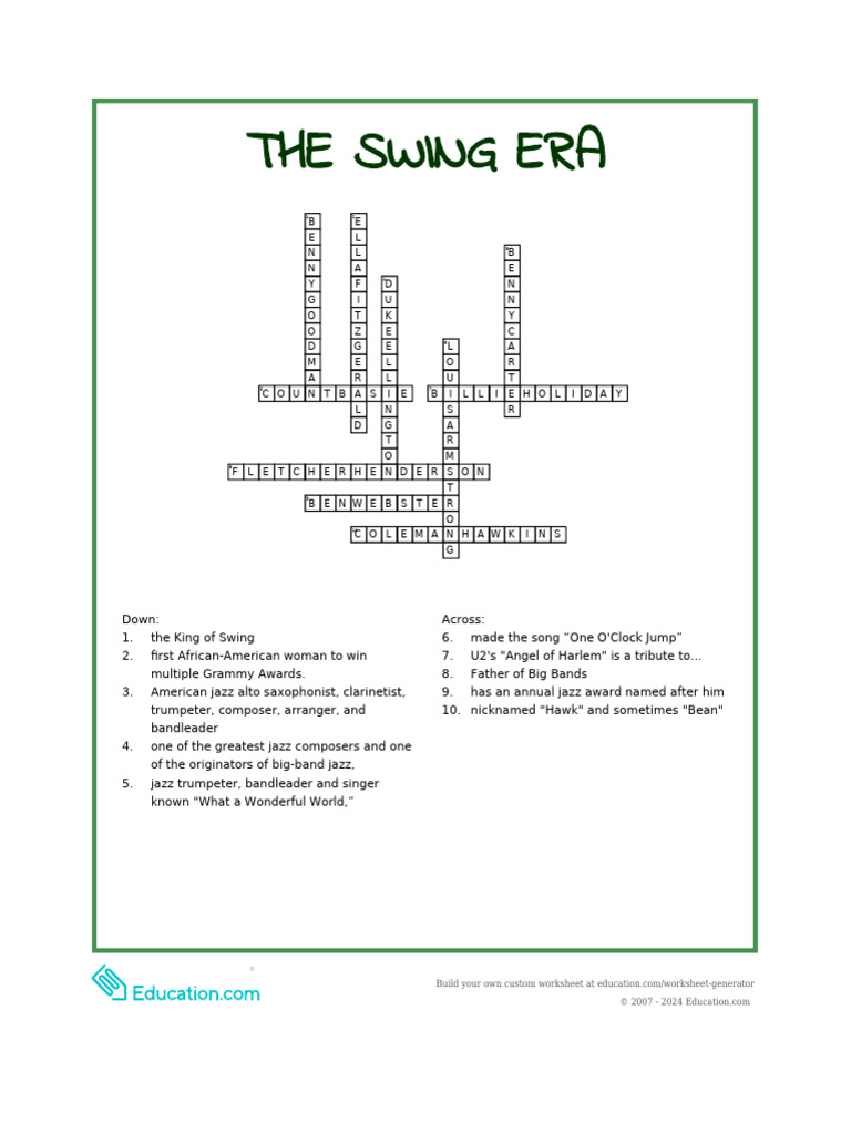 Worksheet Answerkey | PDF | Jazz | American Popular Music